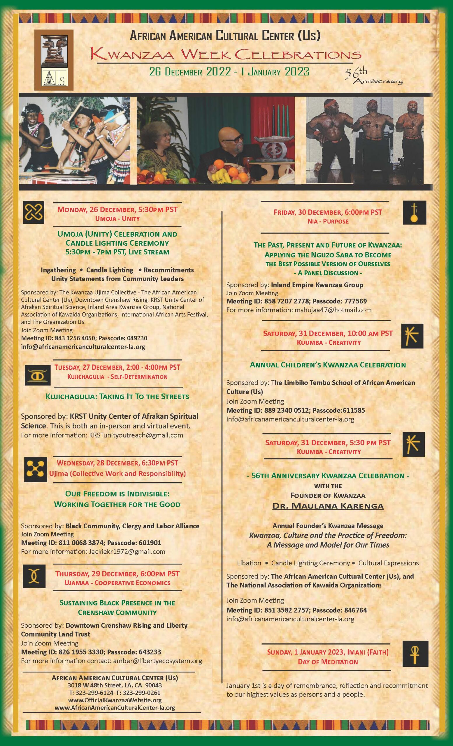 Kwanzaa Week Celebrations